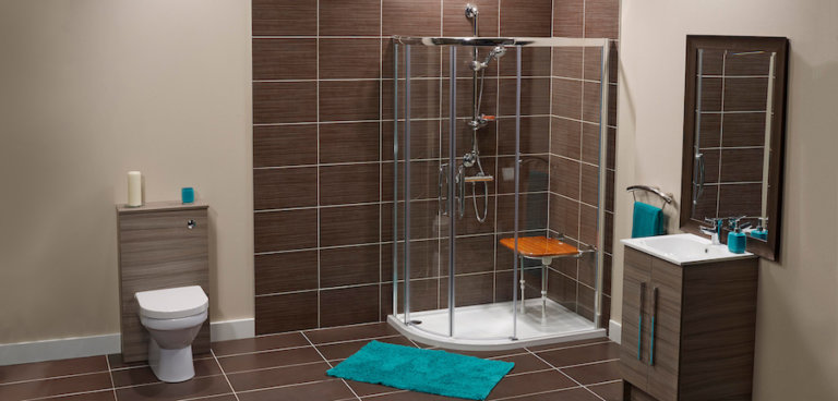 Walk-in Shower with Split-Folding Doors | The Enrapture